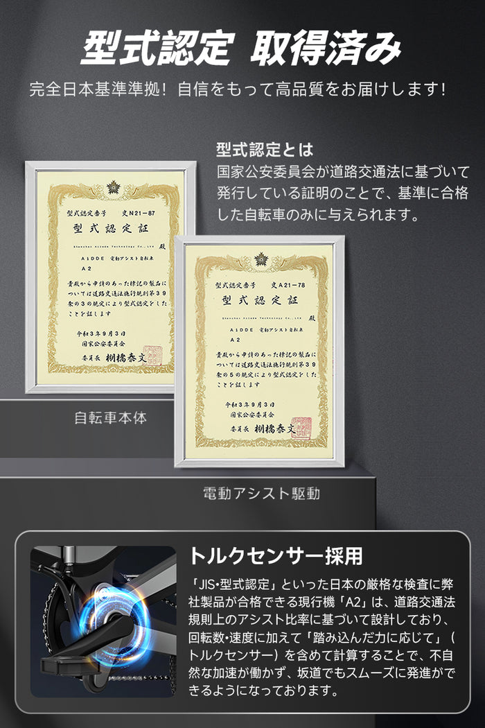 AiDDE 電動アシスト自転車 A2